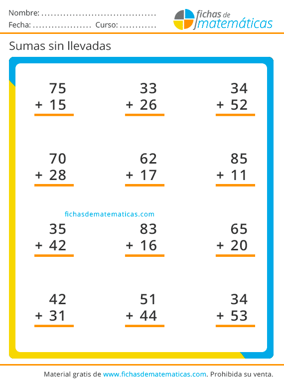 Sumas Sin Llevar Descargar Cuaderno Pdf Con Sumas Para Primaria