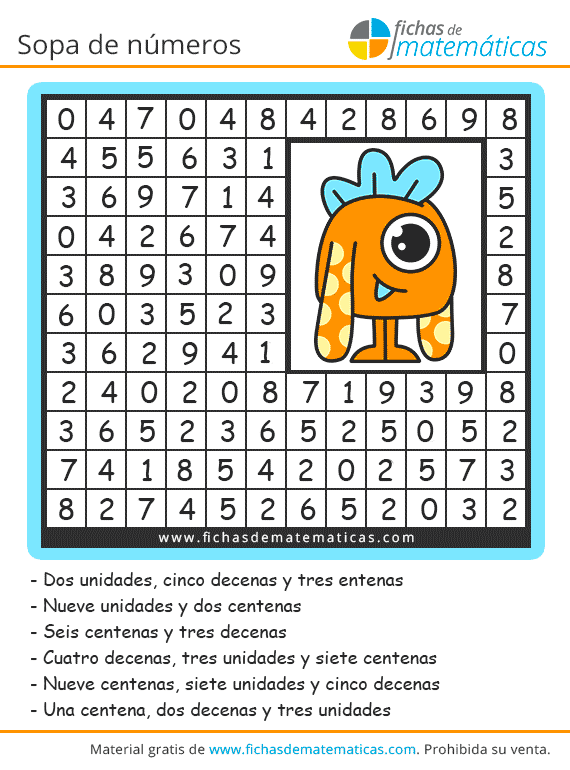 Sopa de Números con Sumas, Restas y Más... Descarga PDF Gratis.