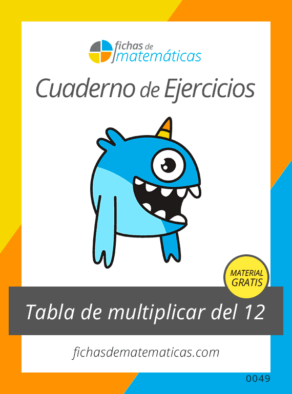 Tabla del 12. Tablas de Multiplicar para Primaria + PDF GRATIS
