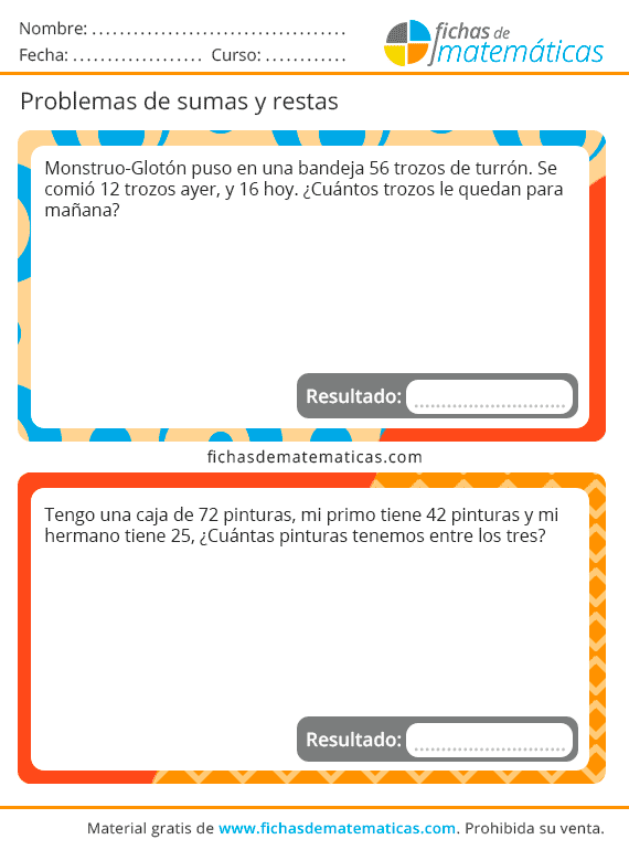 Especial Navidad - Fichas de matemáticas