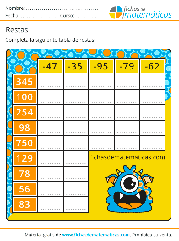 PDF fichas de matemáticas: abril 2023 - Fichas de matemáticas