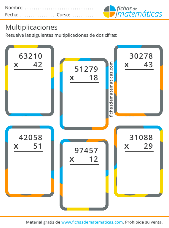 PDF fichas de matemáticas de octubre 2023 - Fichas de matemáticas